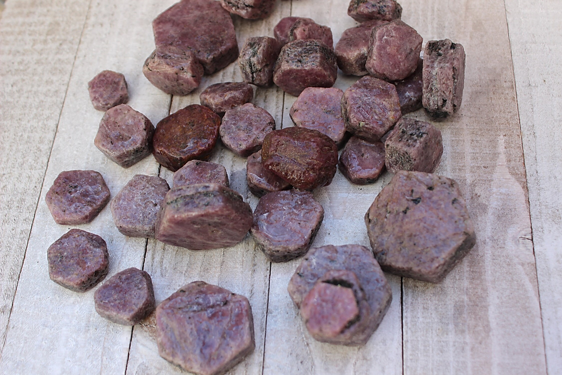 Raw Ruby Coins Specimens | Etsy