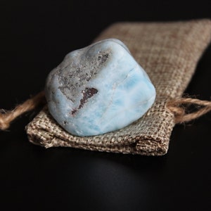Larimar Large Raw Tumbled Stone, Dolphin Stone, Caribbean Stephilia's ...