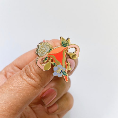 Uterus Enamel Pin Feminist Art Blooming Uterus Feminist Gift - Etsy Canada