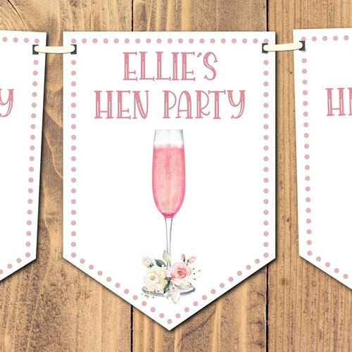 Custom Hen Party Decoration Bridal Shower Banner - Etsy UK