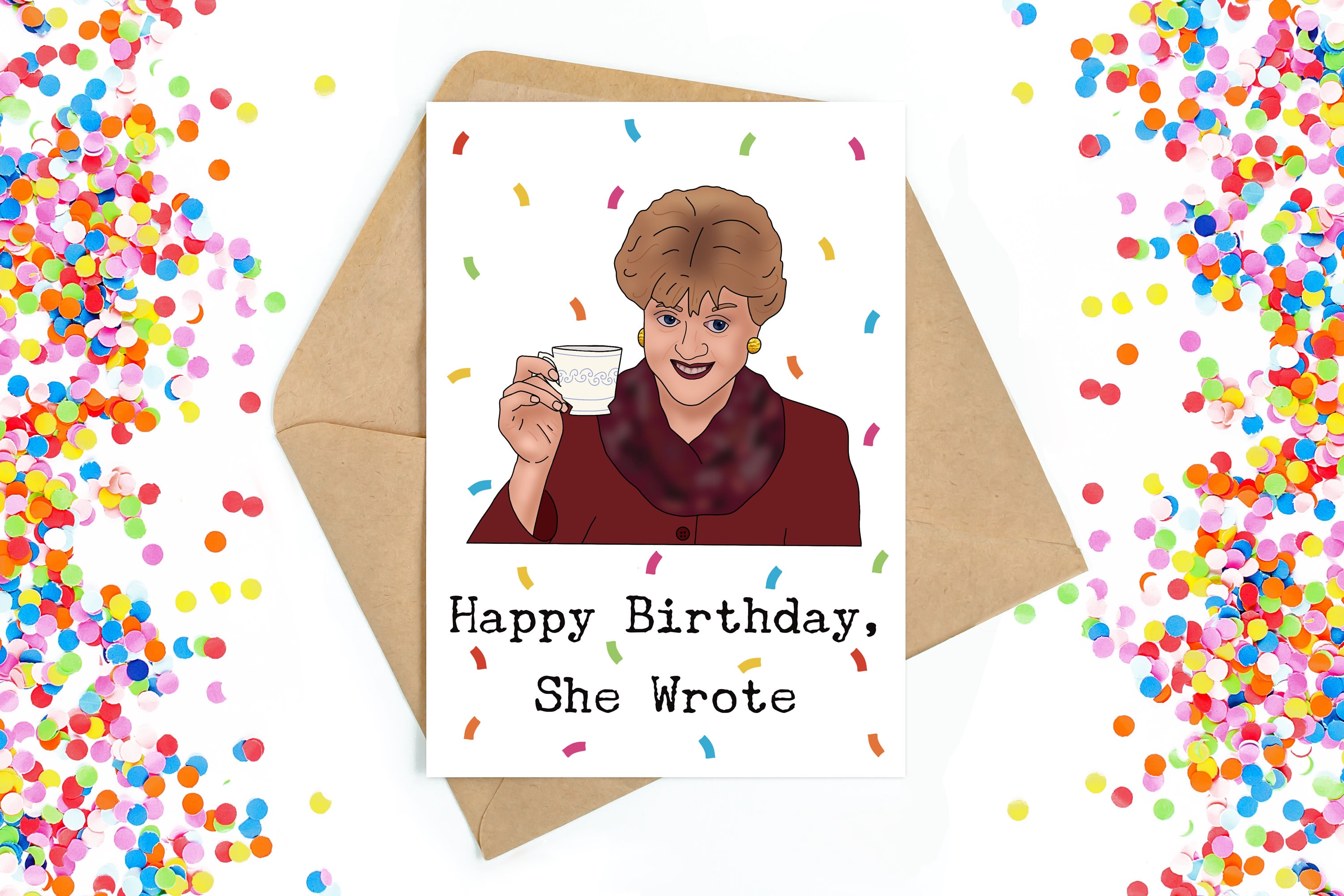 Murder She Wrote Birthday Card Jessica Fletcher Birthday | Etsy