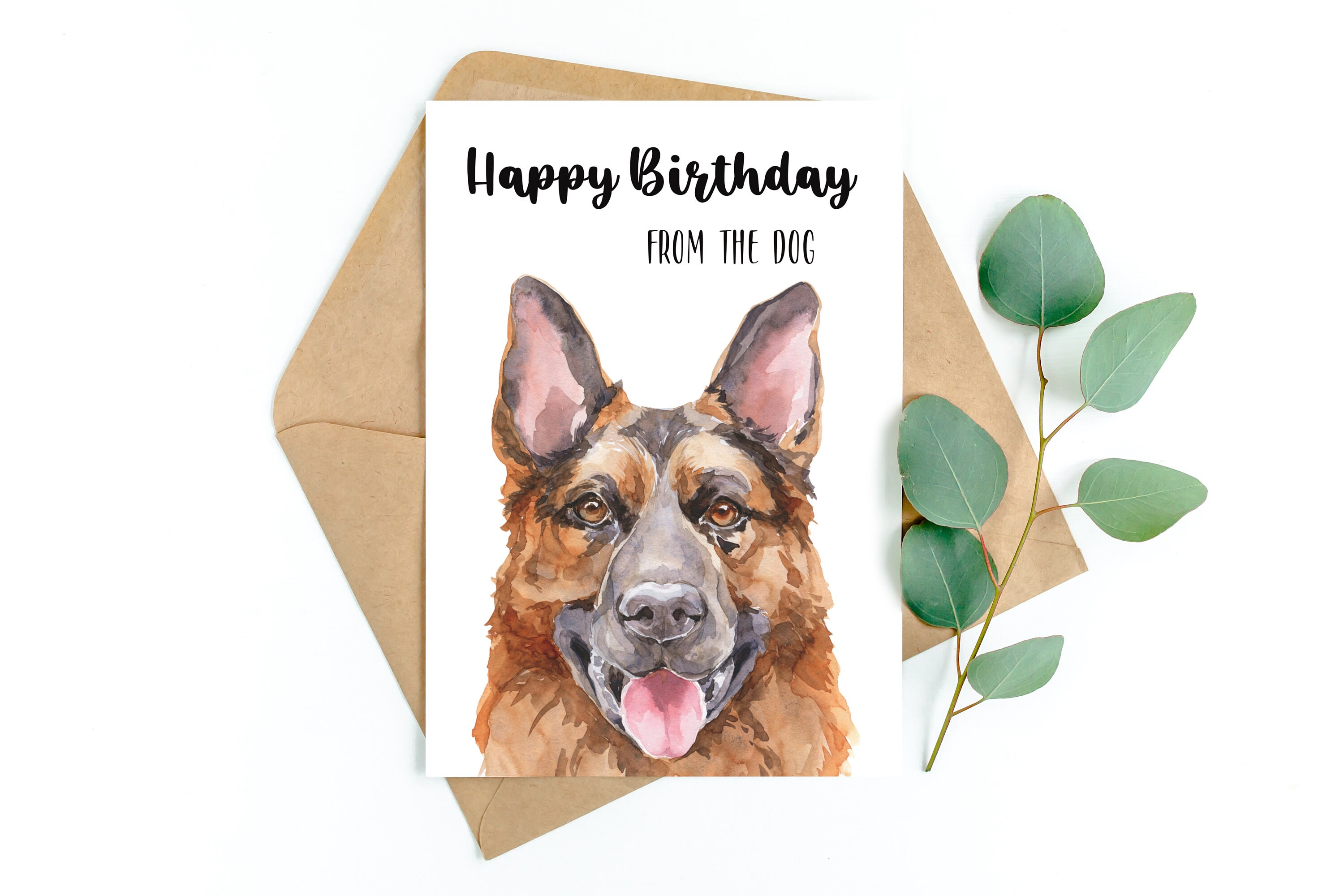 Birthday Card From The Dog German Shepherd Alsatian GSD Etsy Birthday Card From The Dog German Shepherd Alsatian GSD Etsy