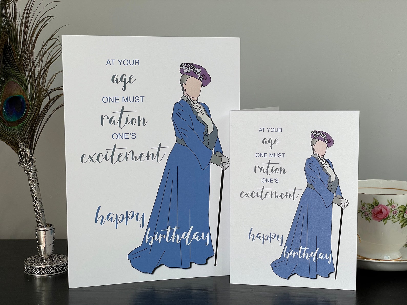 Downton Abbey Birthday Card Happy Birthday Card Downton | Etsy