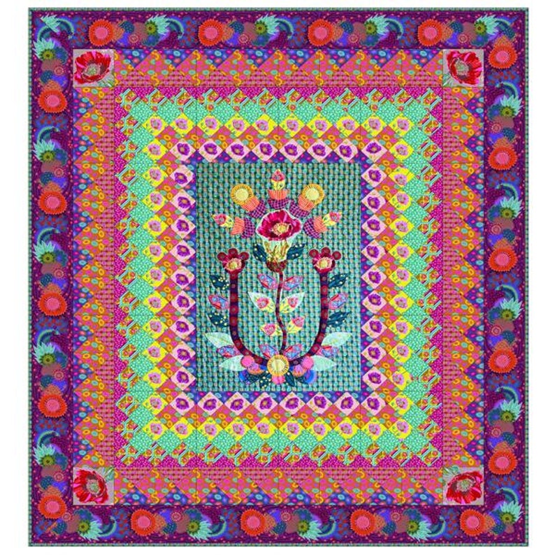 Anna Maria POPPY CHAIN Quilt KIT With Free Shipping Featuring | Etsy