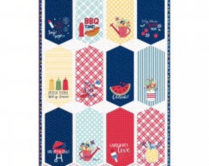 KIMBERBELL Red White and Bloom Pennant Panel, Fabrics by the Panel - Etsy