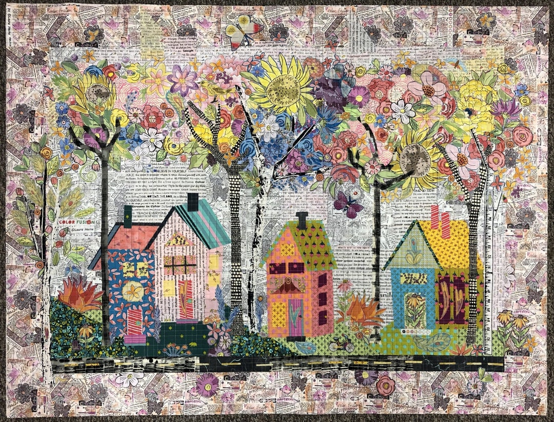 Pattern by Laura Heine: BIRCH STREET COLLAGE - Etsy
