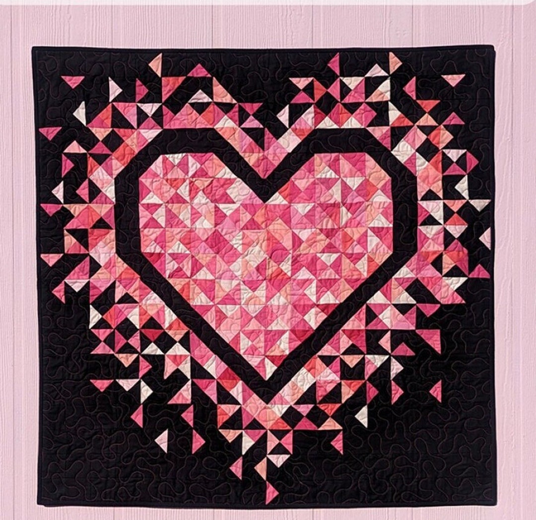 Pattern by Slice of Pi: Laura Piland's MINI EXPLODING HEART Quilt - Etsy