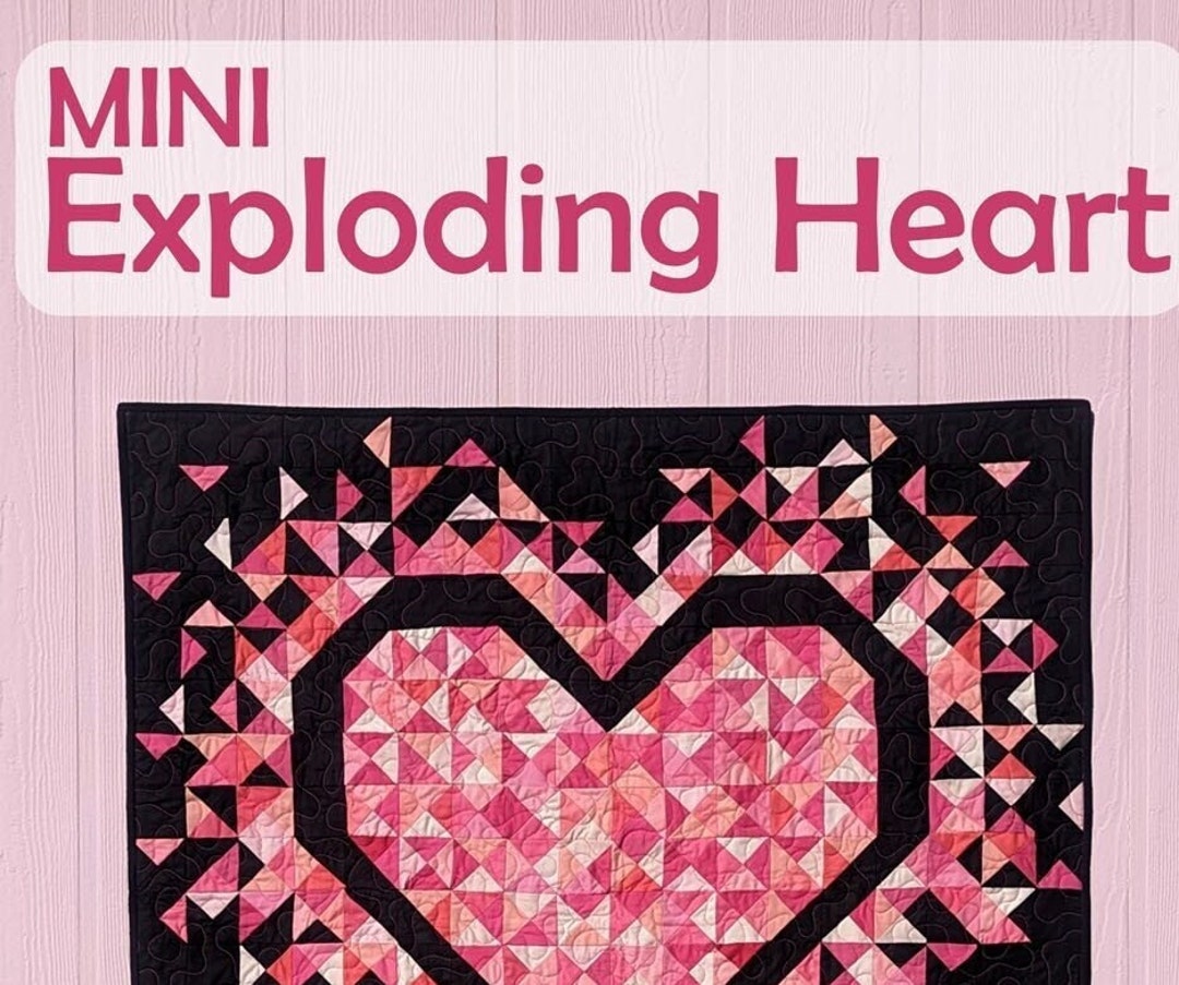 Pattern by Slice of Pi: Laura Piland's MINI EXPLODING HEART Quilt - Etsy