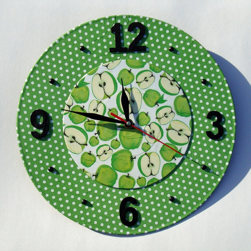 Polka Dot Clock - Etsy