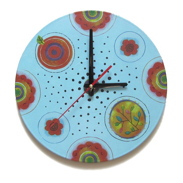 Polka Dot Clock - Etsy
