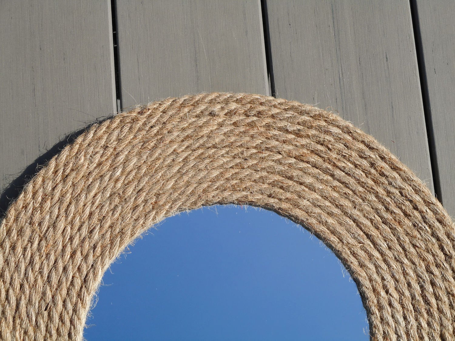 Rope mirror for wall round jute rope mirror large framed wall | Etsy