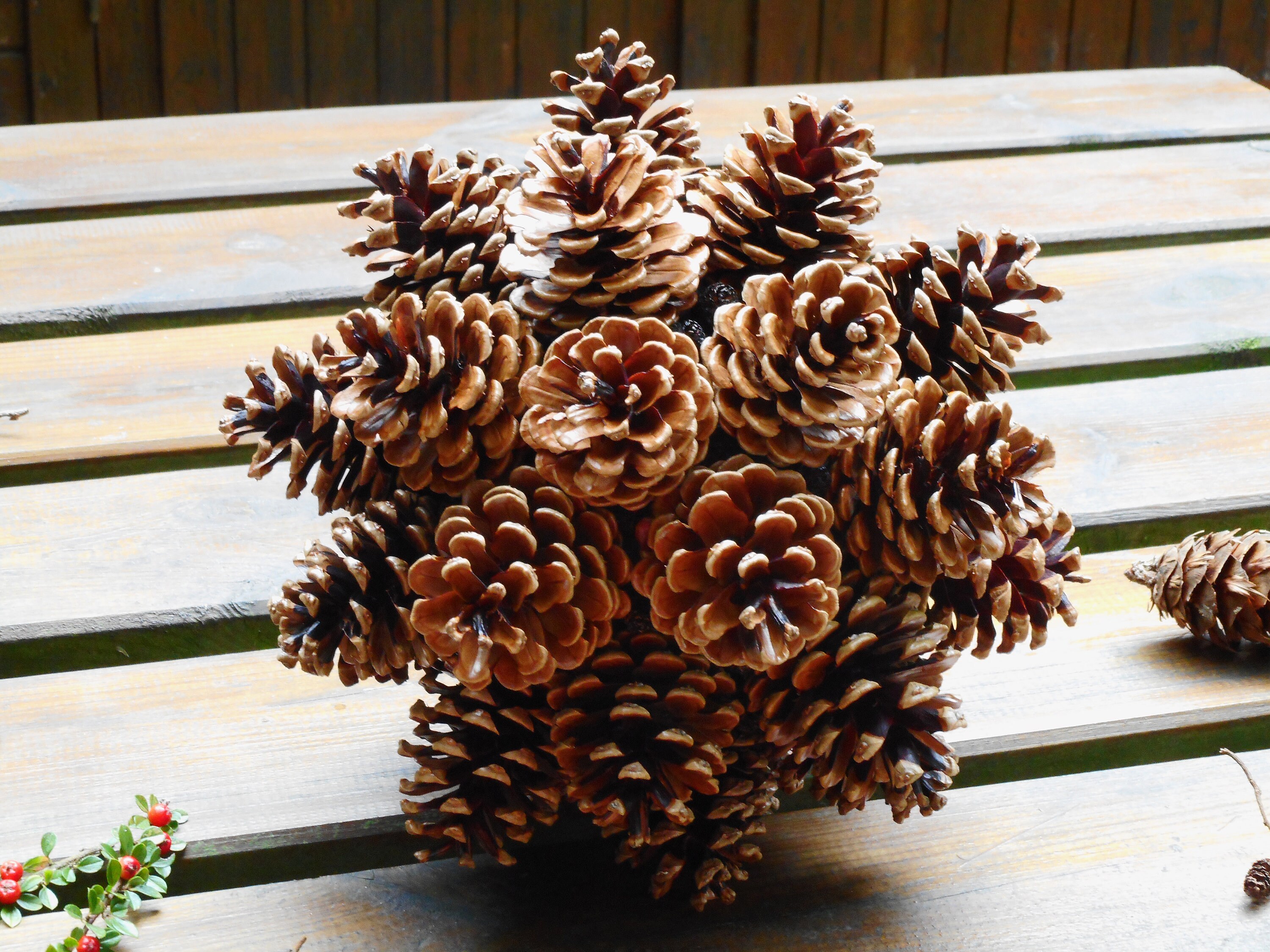 Large Pine Cone Ball Ornament Rustic Christmas Orb Table - Etsy