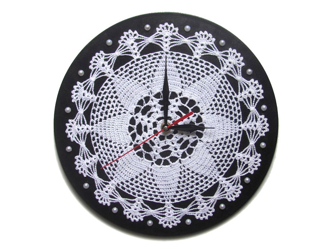 Black White Wall Clock Art Decorative Wall Clocks Silent Clock for Wall ...