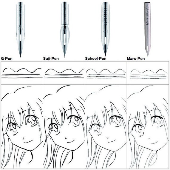 Zig Cartoonist Manga Saji-Pen School-Pen Maru-Pen or G-Pen | Etsy