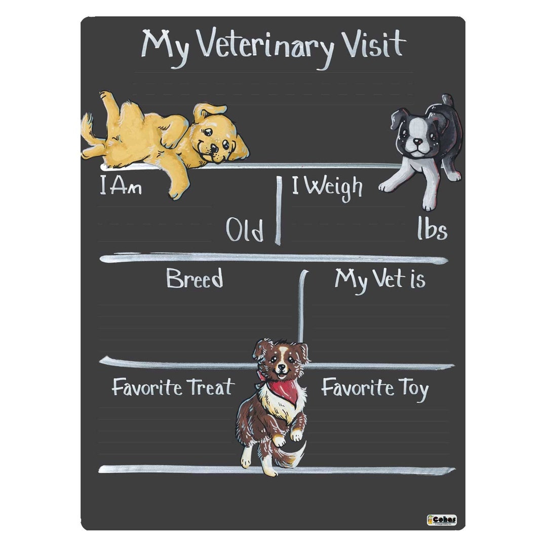 Cohas Vet Visit Milestone Board With Custom Text, Puppy Theme ...