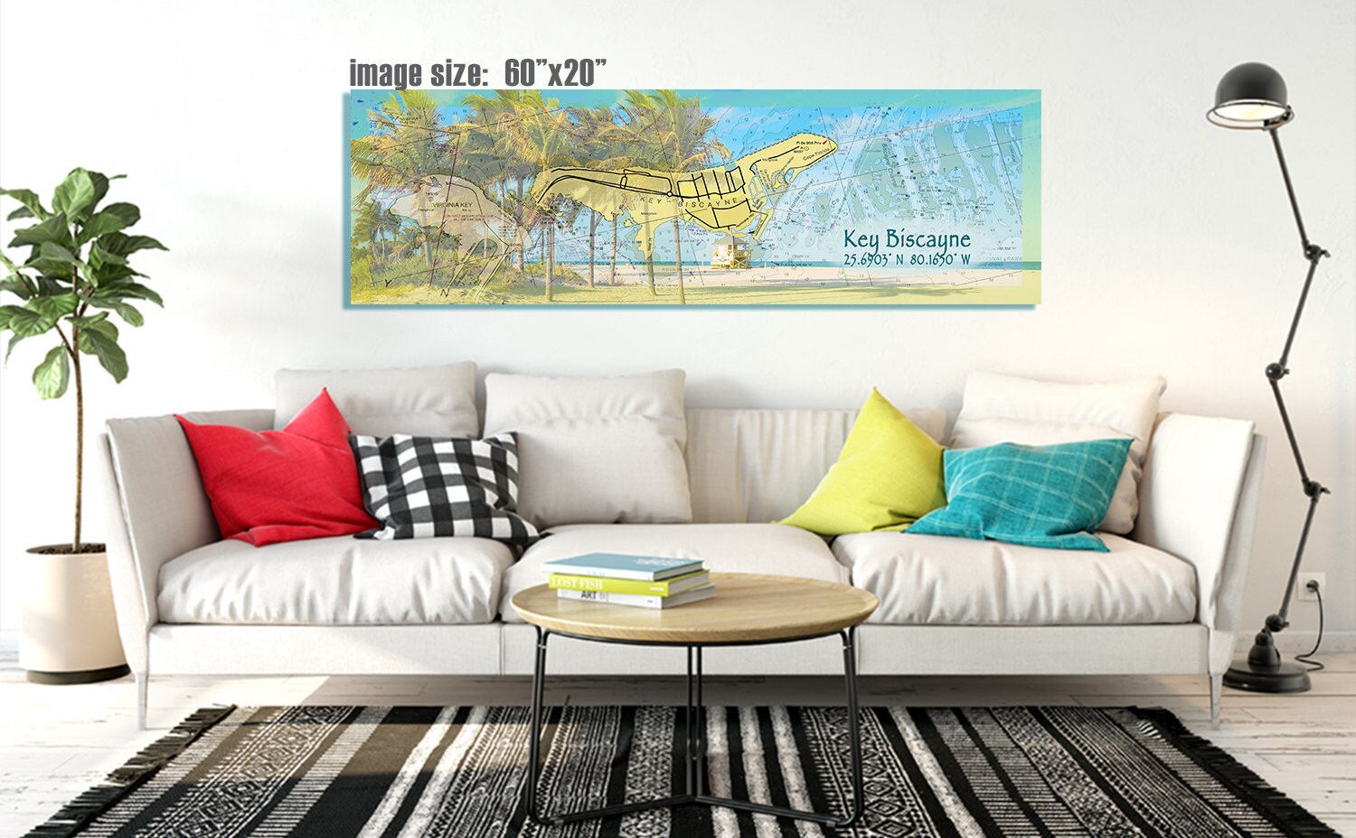 Key Biscayne Nautical Wall Art: Gallery Wrapped Canvas - Etsy Australia
