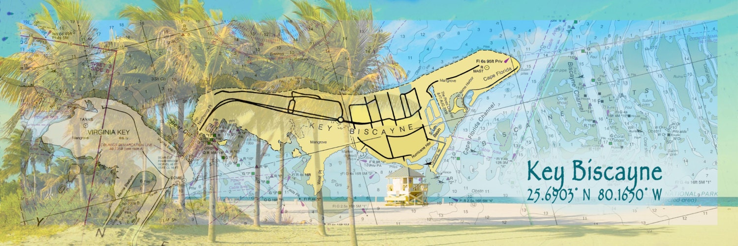 Key Biscayne Nautical Wall Art: Gallery Wrapped Canvas - Etsy Australia