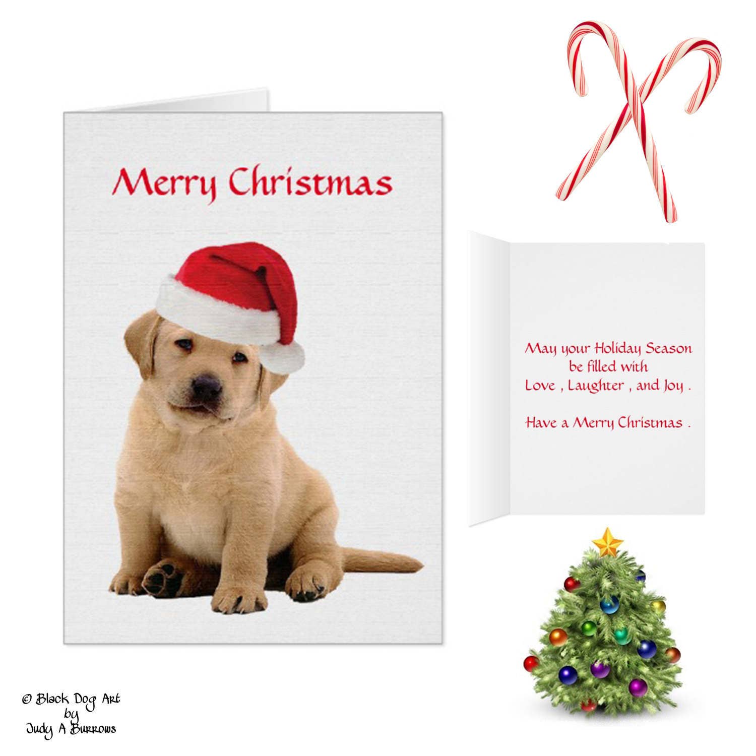 Yellow Lab Cards T10YCAR Holiday Cards Labrador Christmas | Etsy