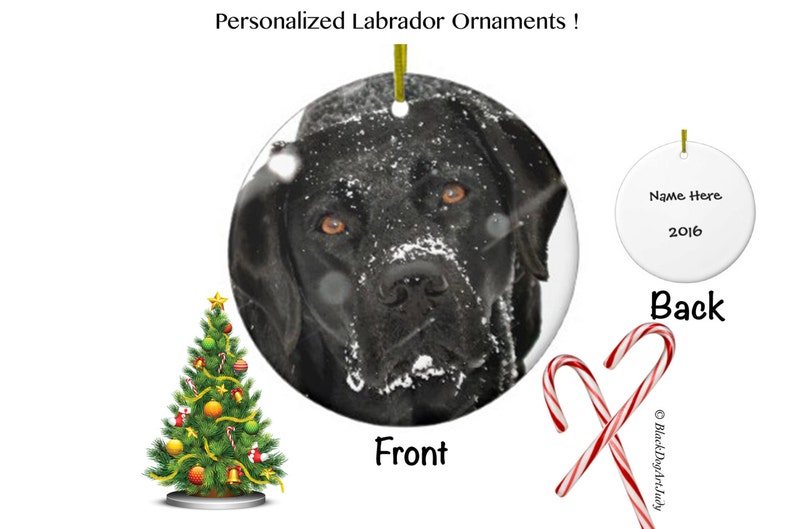 Black Lab Ornament Black Lab Art 15SNG Labrador Ornament - Etsy