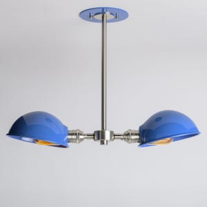 2-shade Chandelier - Choose Your Color - Dining Room Light - Pendant ...