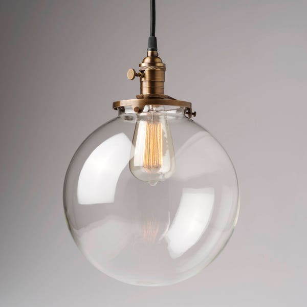 Blown Glass Pendant Light - Etsy