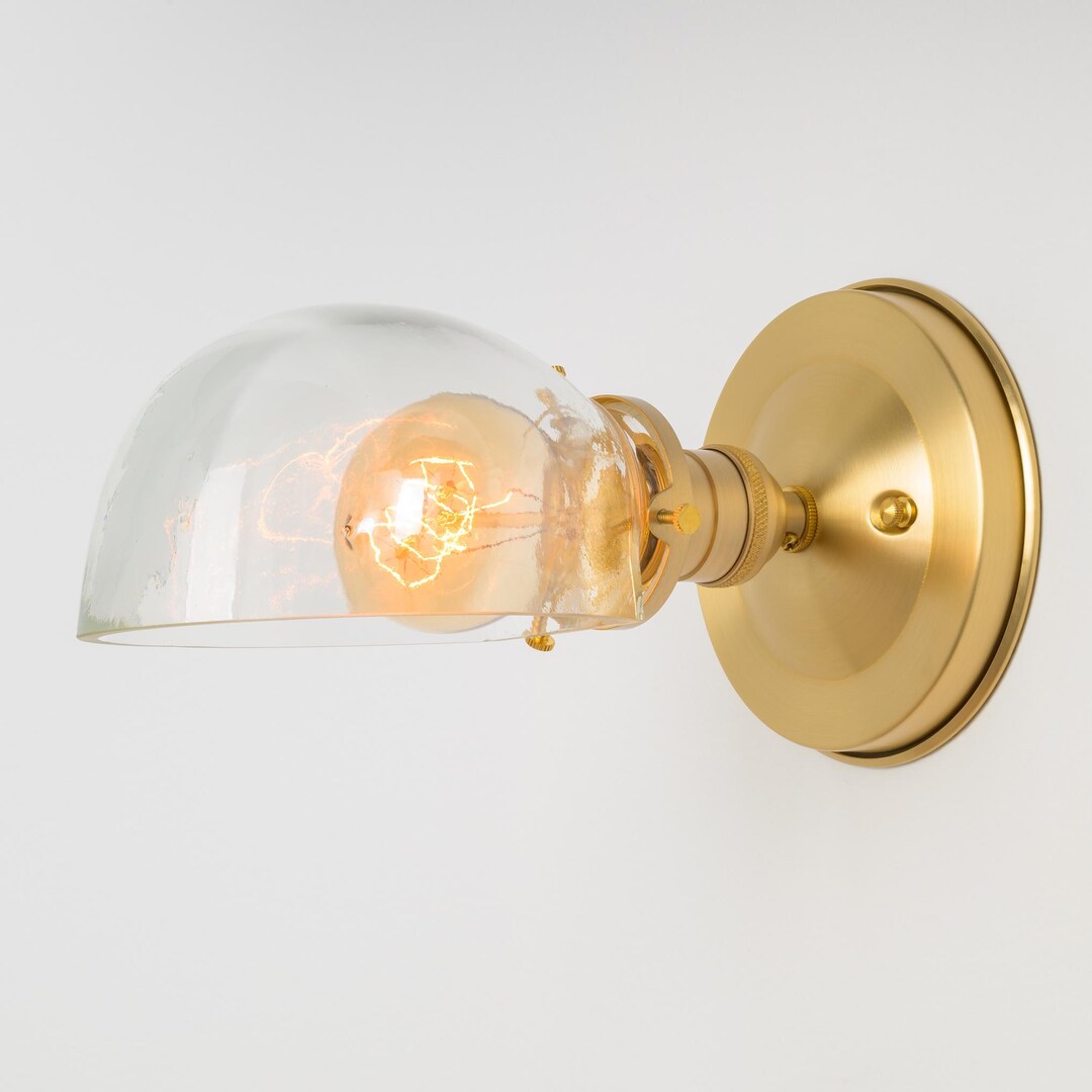 Mini Wall Sconce Lighting With Clear Handblown Glass - Etsy