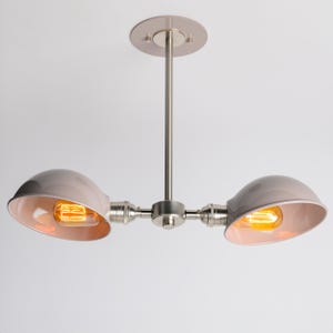 2-shade Chandelier - Choose Your Color - Dining Room Light - Pendant ...