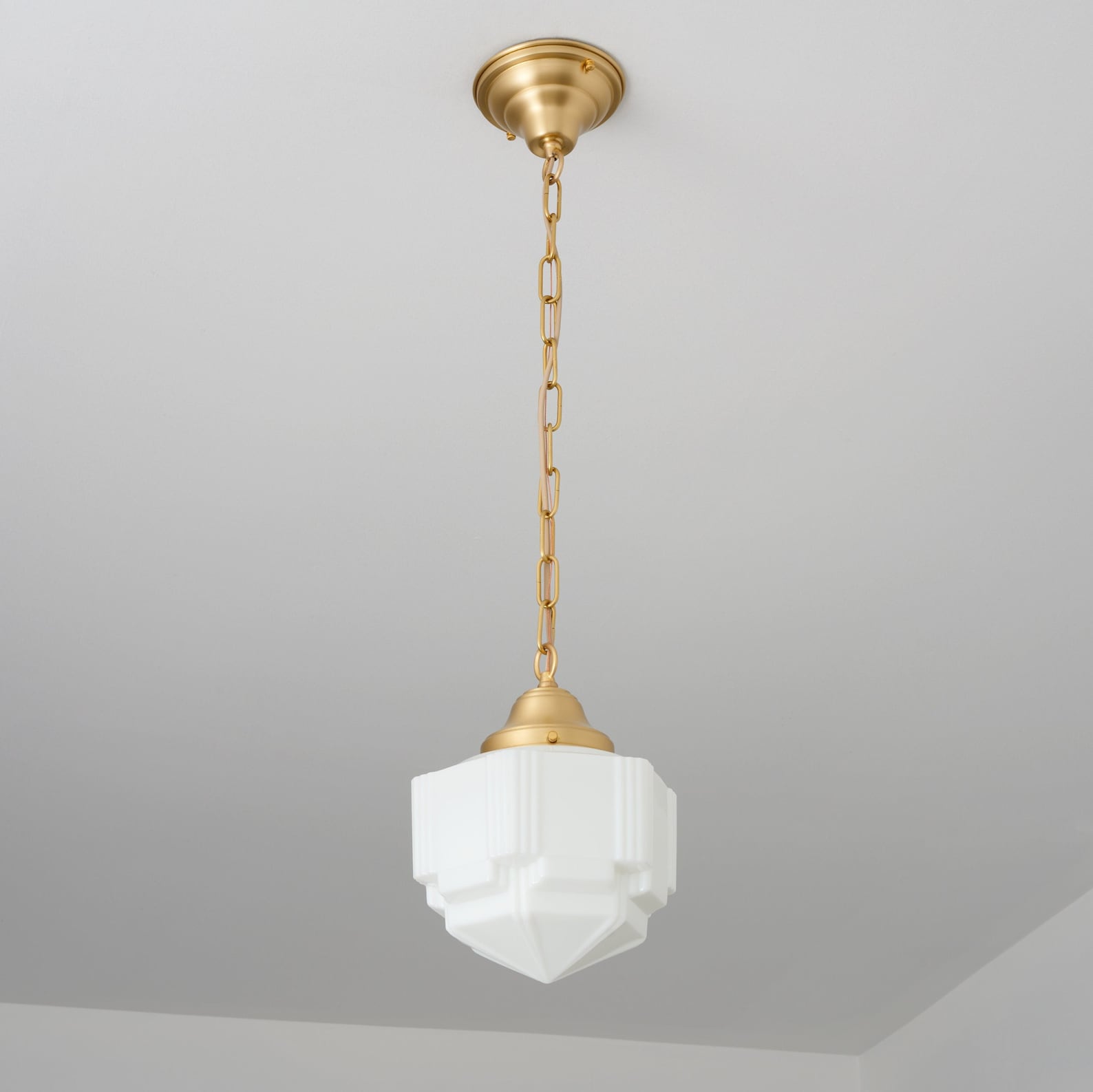 Art Deco Lighting Ceiling Light Fixture Chain Hung Pendant Kitchen ...