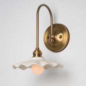Scalloped Ceramic Shade - Wall Sconce Lighting - Swoop Sconce ...