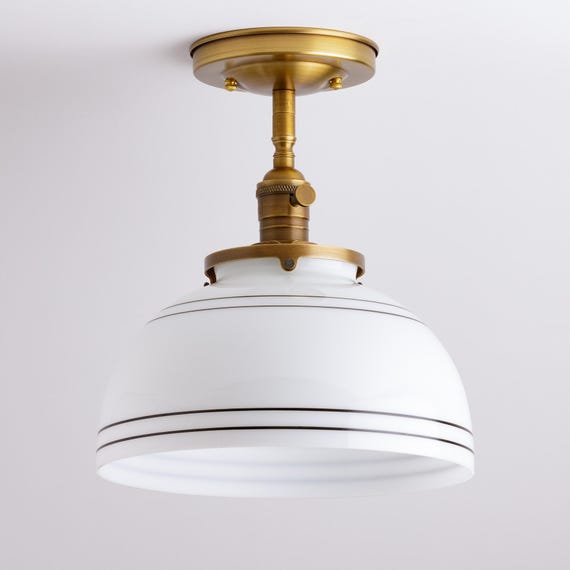 10 Glass Dome Ceiling Light