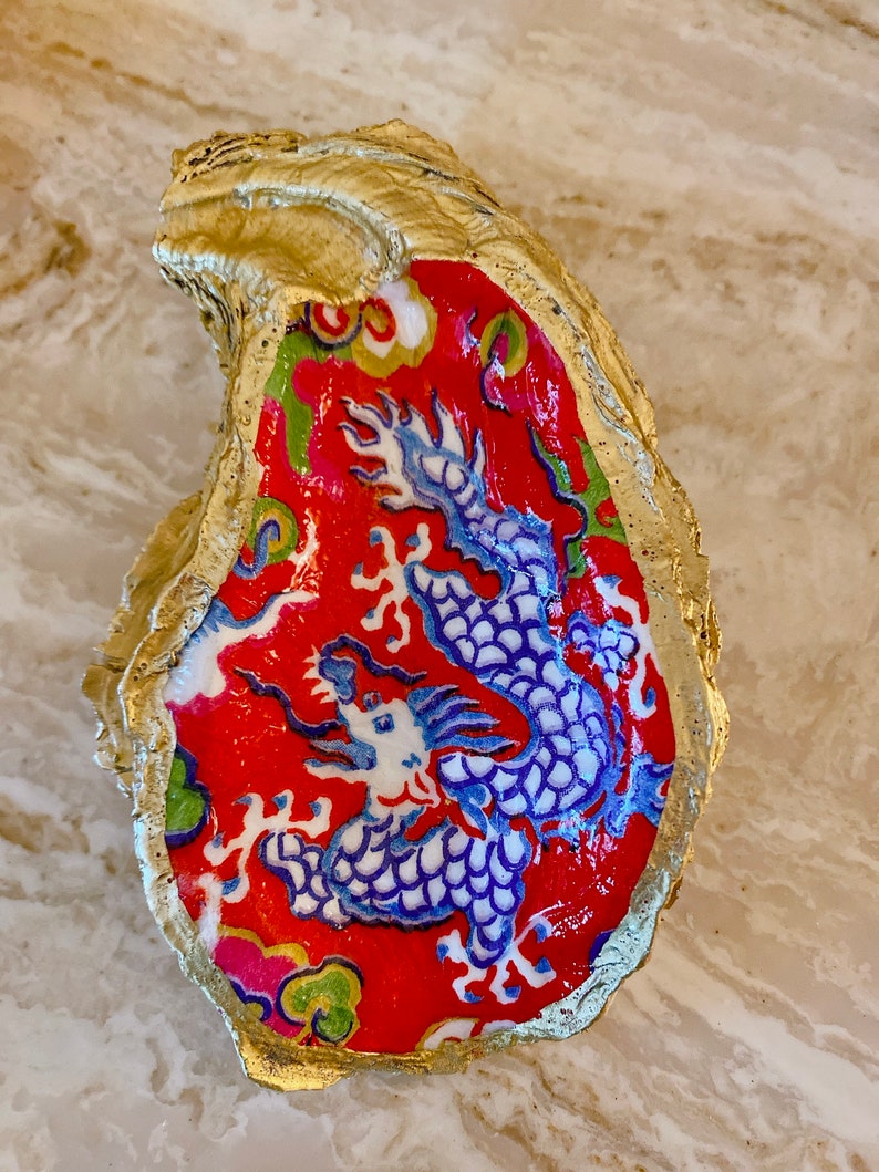 Dragon Oyster Shell Ring Dish - Etsy