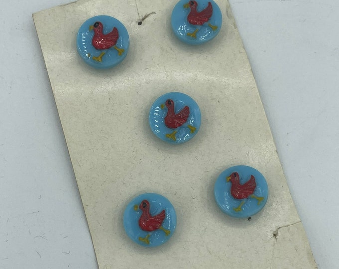 Vintage Blue Glass Bird Chicken Duck Animal Child's Children Kiddie ...