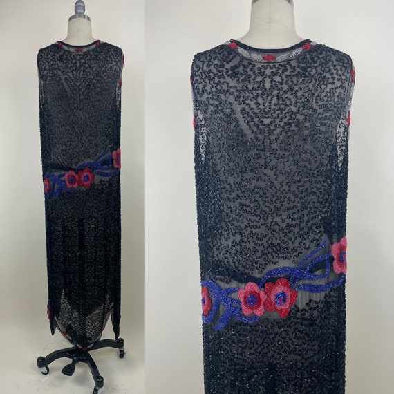 Authentic Vintage 1920s Beaded Flapper Dress / Roarin… - Gem