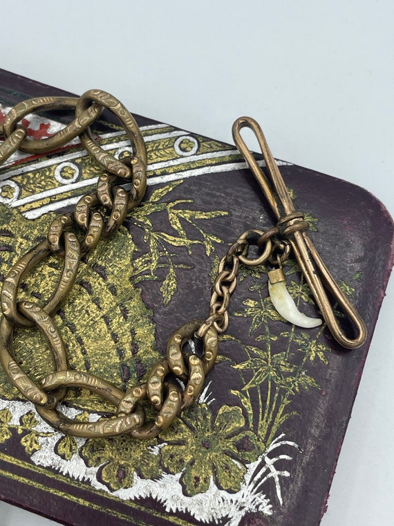Antique Victorian Watch Fob Pocket Vest Chain Animal … - Gem