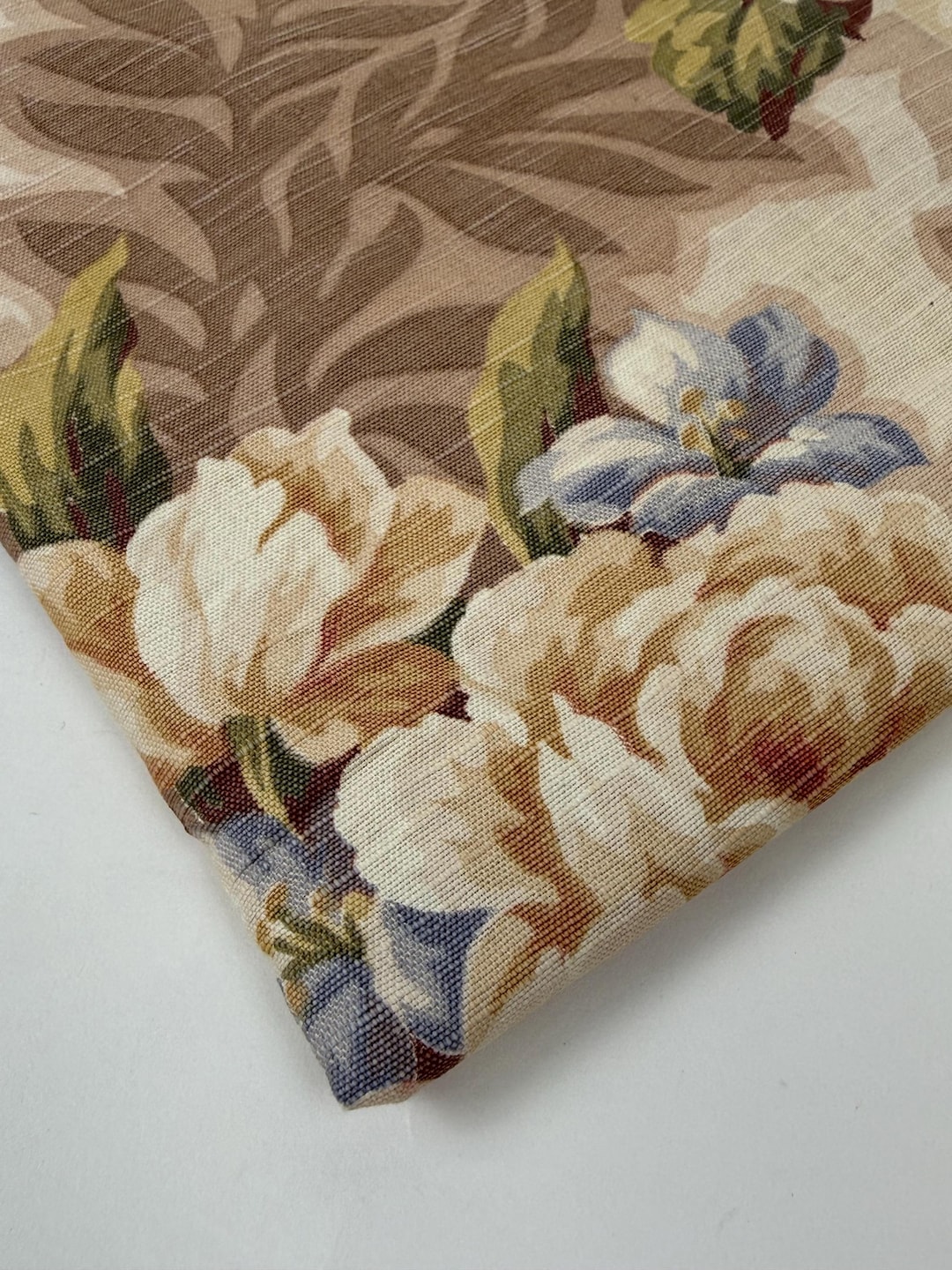 Vintage 1930s 1940s Romantic Farmhouse Floral Barkcloth - Etsy
