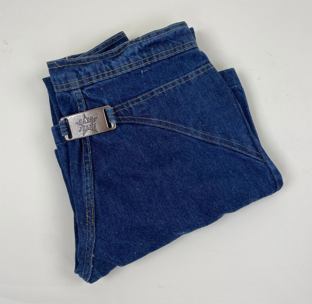 Vintage 1970s HASH H.A.S.H. Star Buckle Back Bell Bottom Flair High ...