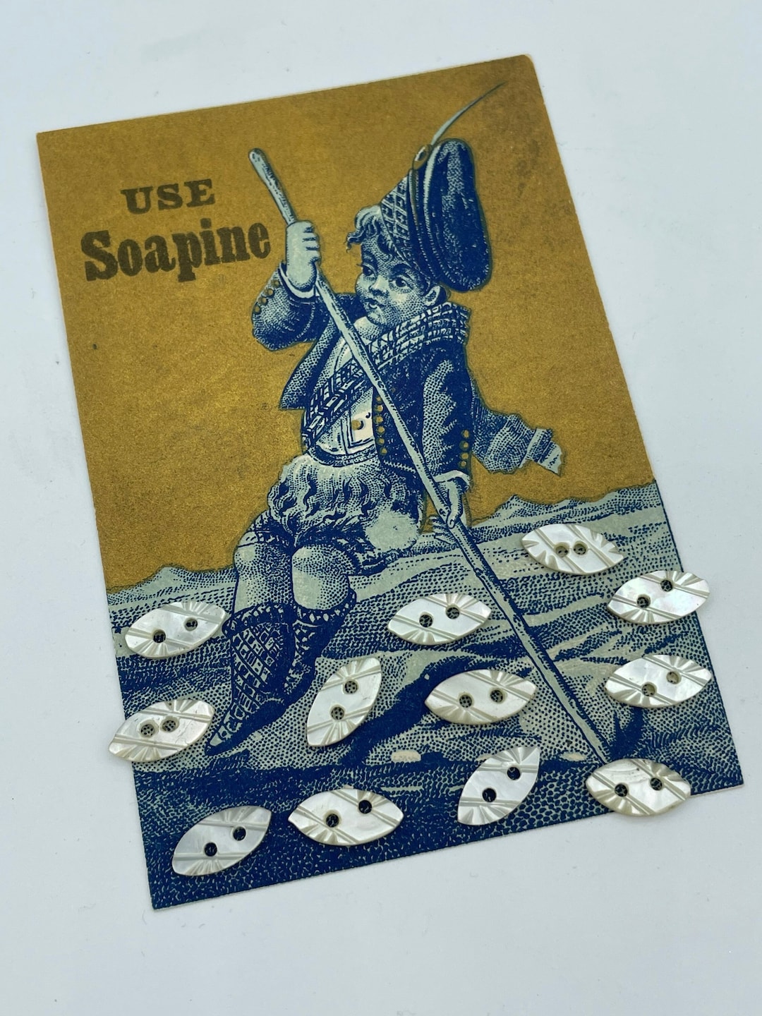 Set 12 Antique Victorian 1800s Shell Pearl Diminutive Buttons / 19th C ...