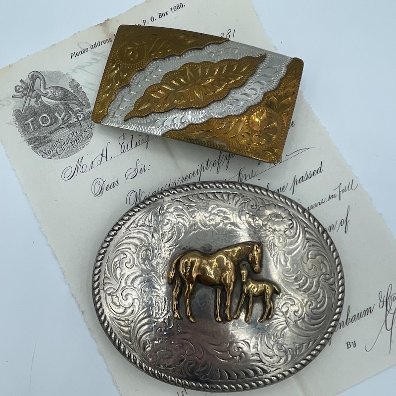 Vintage Colt Belt Buckle - Etsy