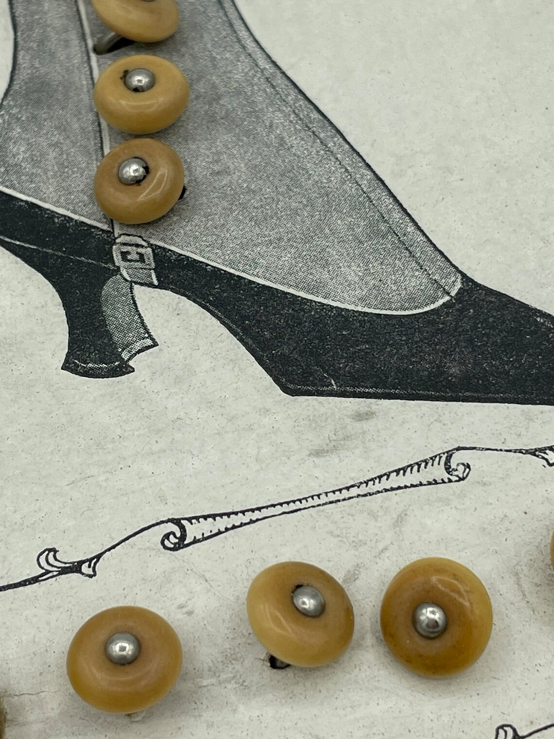 Antique Victorian 1800s High Button Shoe Boot Buttons Button - Etsy