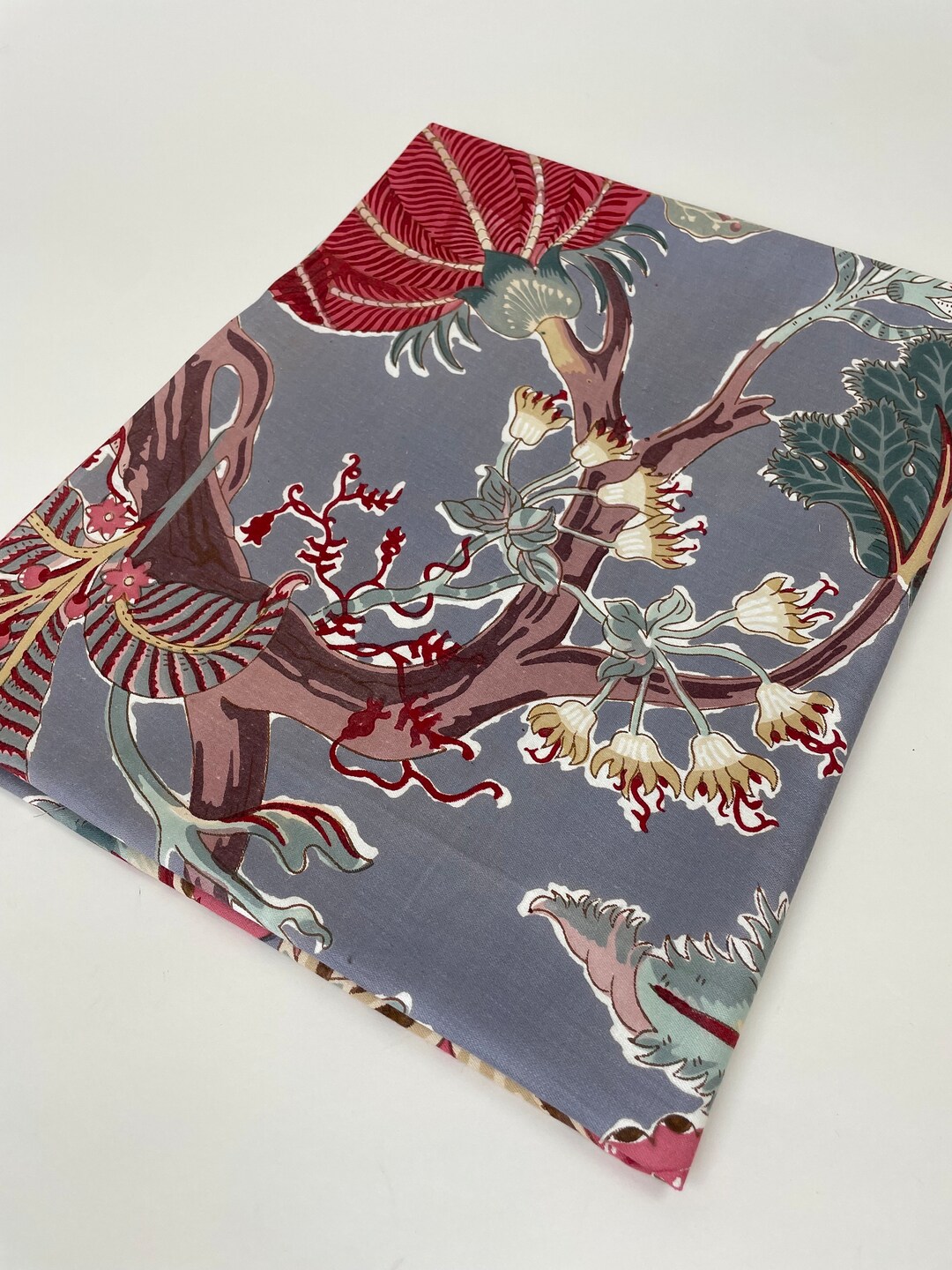 Vintage 1950s Abstract Tropical Print Cotton Fabric / 50s Pillow ...