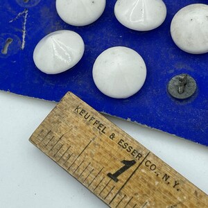 Antique 1800s White Porcelain Pointed Conical Pointy Top Dome Button ...
