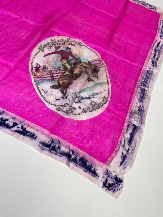 Rare Vintage 1930s Silk Cowboy Rodeo Bandana Scarf / … - Gem