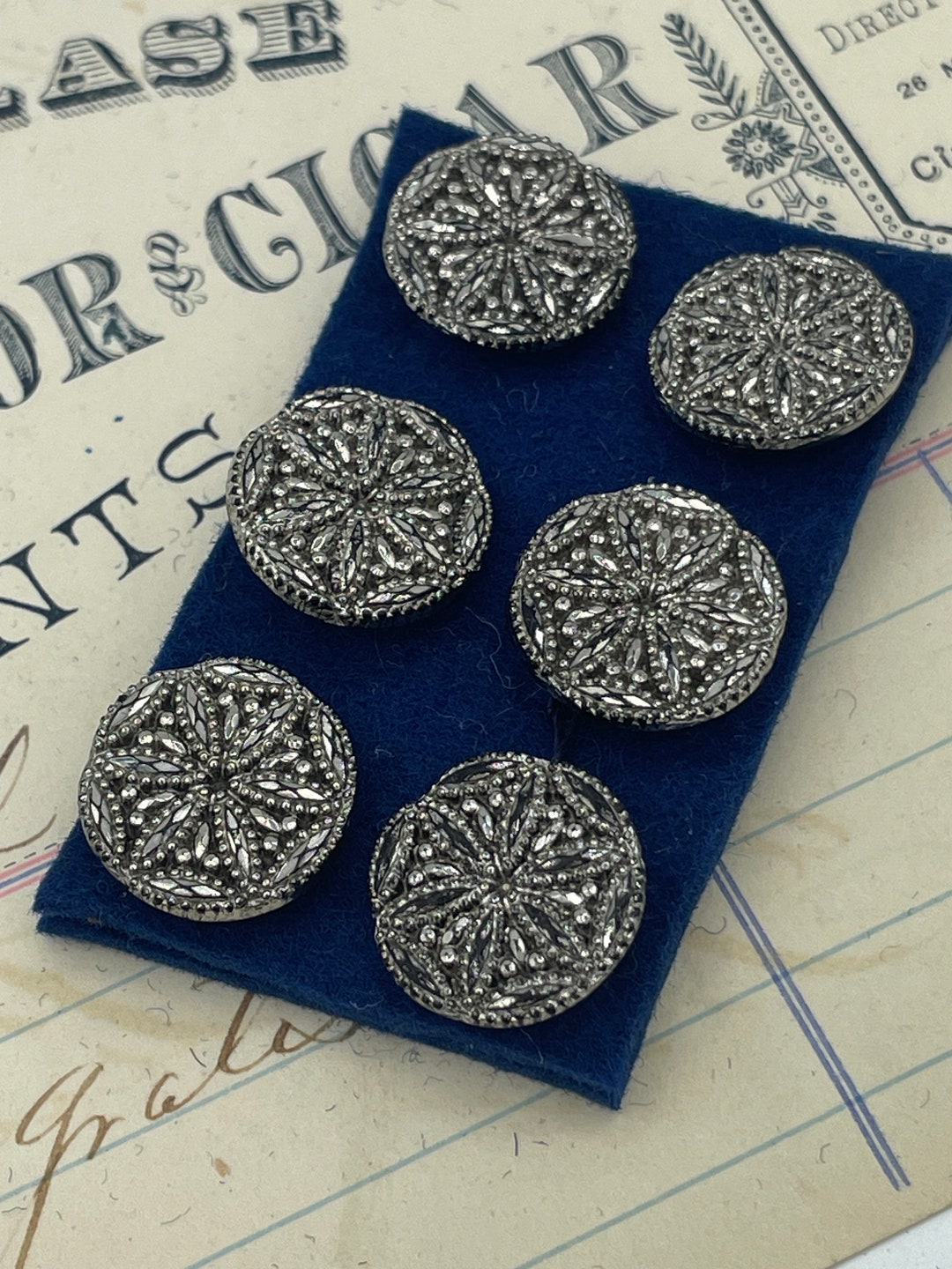 Antique Victorian Black Glass Silver Luster Button / 1/2" - Etsy