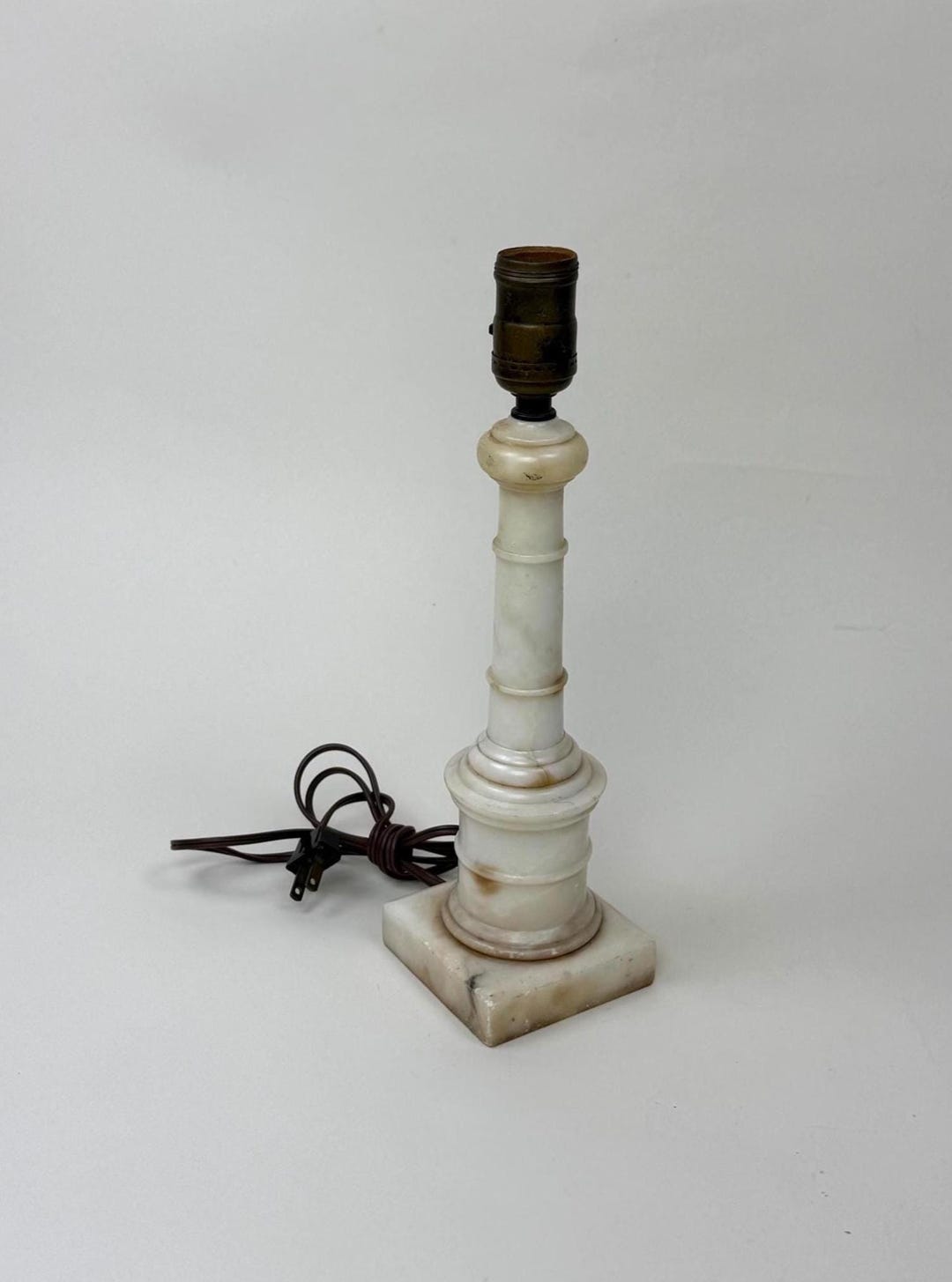 Vintage 1920s Alabaster Boudoir Column Lamp - Etsy