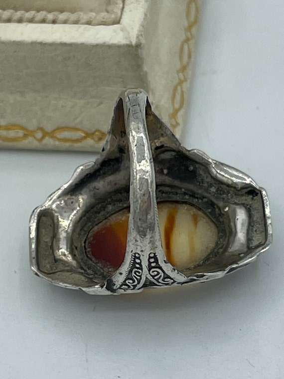 Vintage 1920s 1930s Landscape Agate Sterling Silver M… - Gem