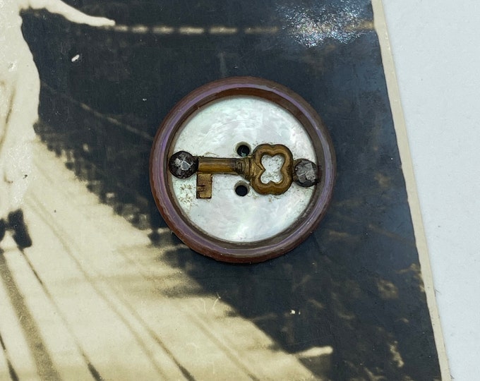 Victorian 19th C Skeleton Key Escutcheon Cut Steel Pearl Shell Metal ...