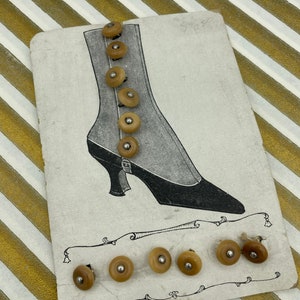 Antique Victorian 1800s High Button Shoe Boot Buttons / Disk Pin Shank ...