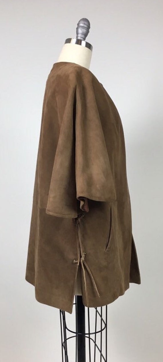 Vintage 1960s Suede Mod Cape Coat / Vintage 60s Mid C… - Gem