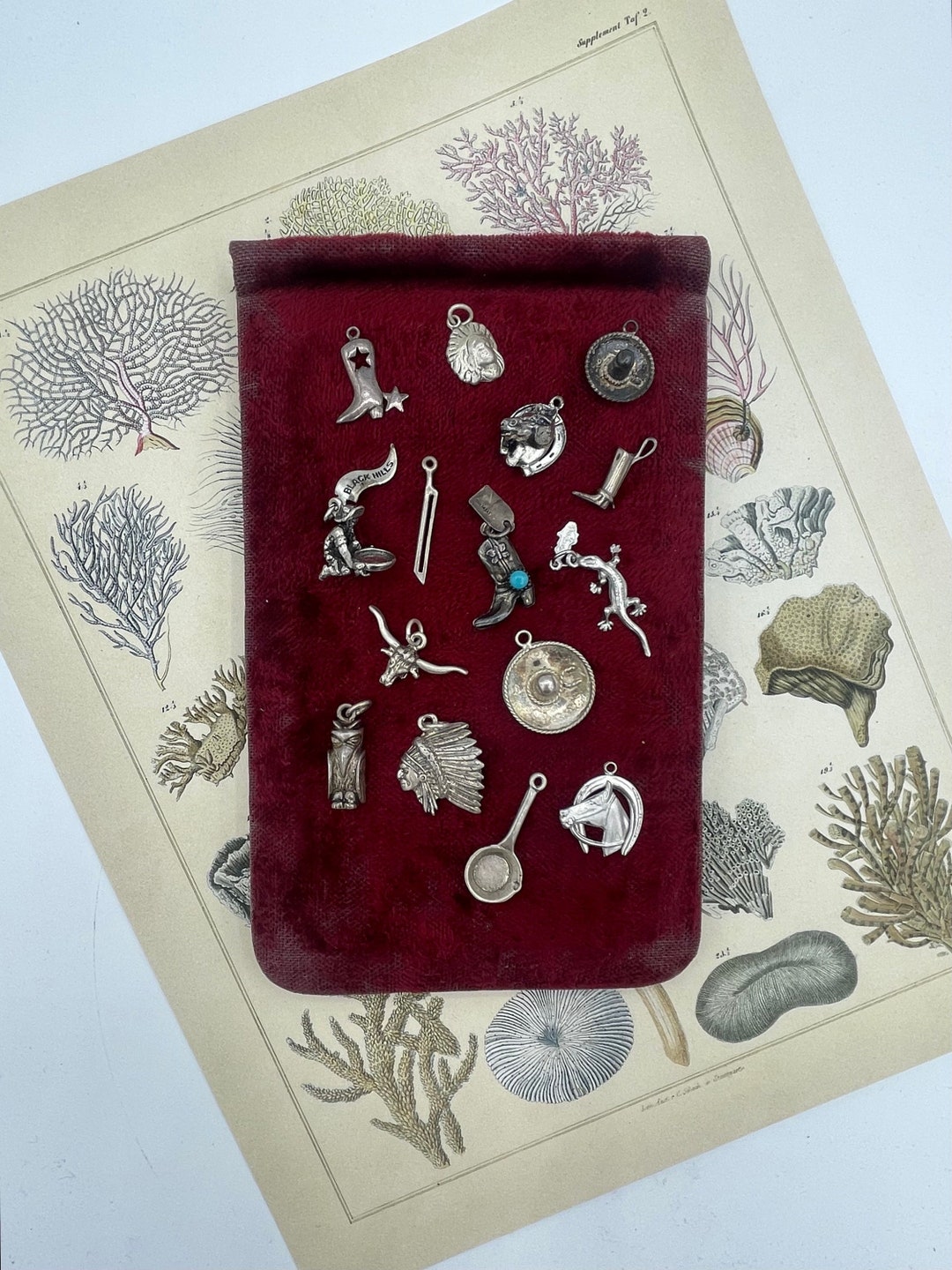 Vintage Sterling Silver Charm Charms / Western Americana Southwest ...