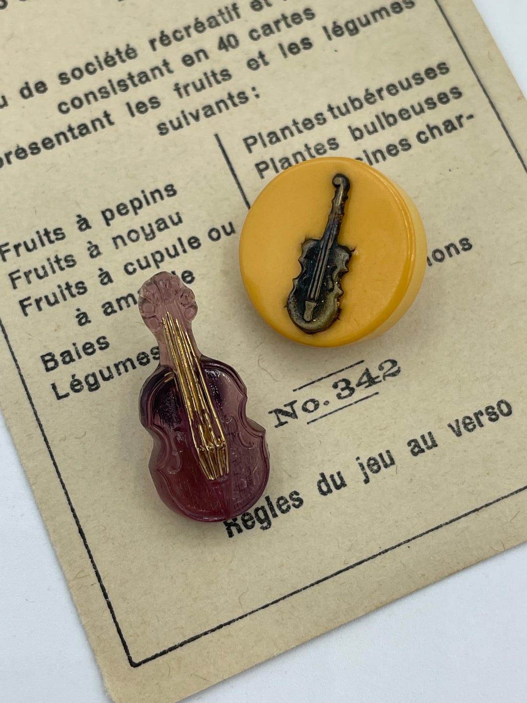 Vintage Music Musical Instrument Button - Etsy
